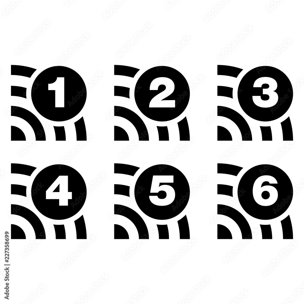 wifi classification vector icons. new standard designations. icon set ...