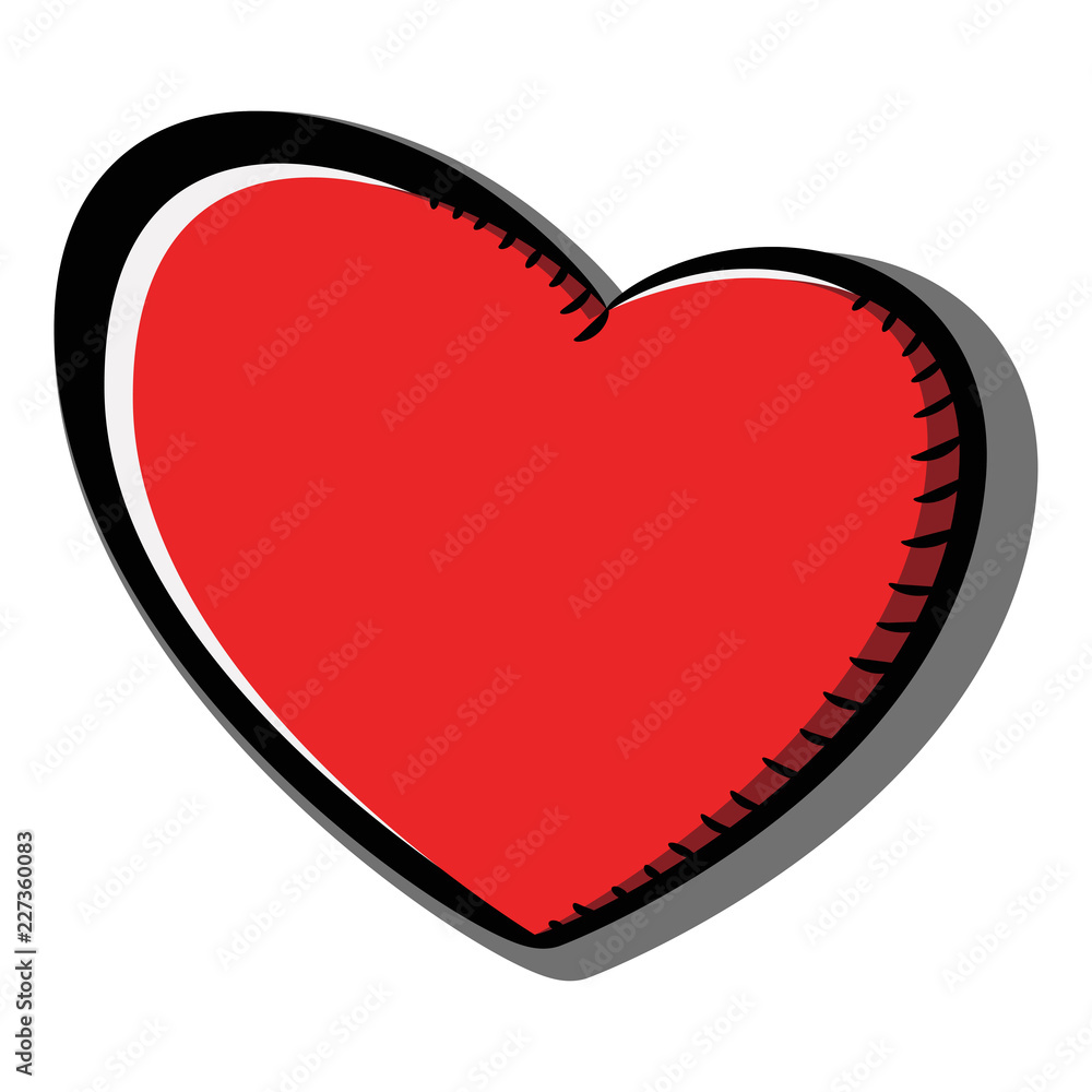 Heart icon with shadow. Favorite icon. Valentine's day. Symbol red sign ...