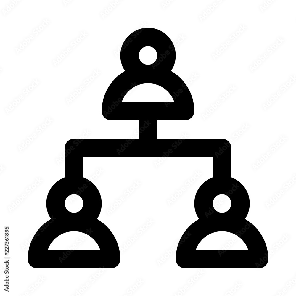 Delegation Organigram Structure Diagram Team vector icon Stock Vector ...