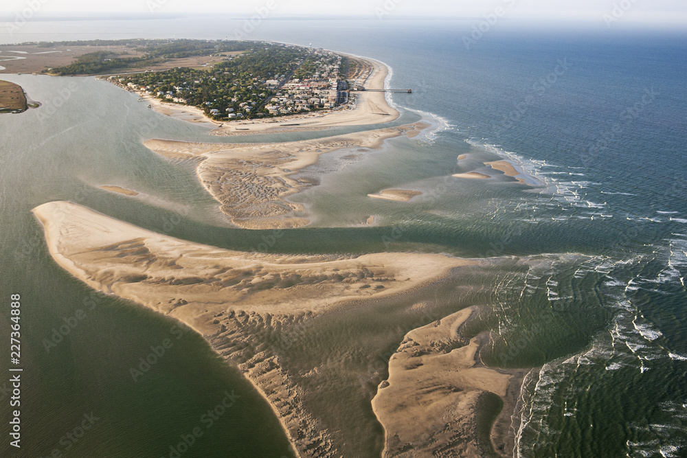 Aerial view of Tybee Island Georgia Stock Photo | Adobe Stock