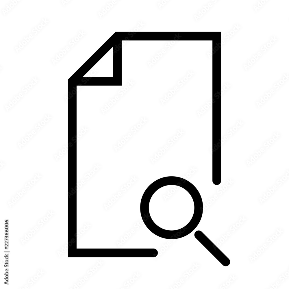 document file ui word search spotlight vector icon Stock Vector | Adobe ...