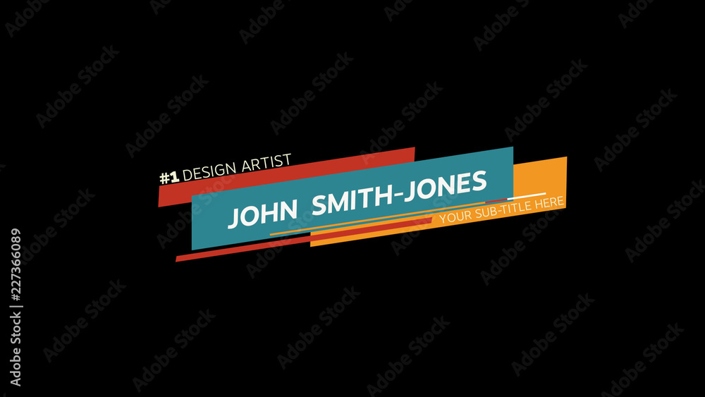 Angled Colorblock Title Stock Template | Adobe Stock