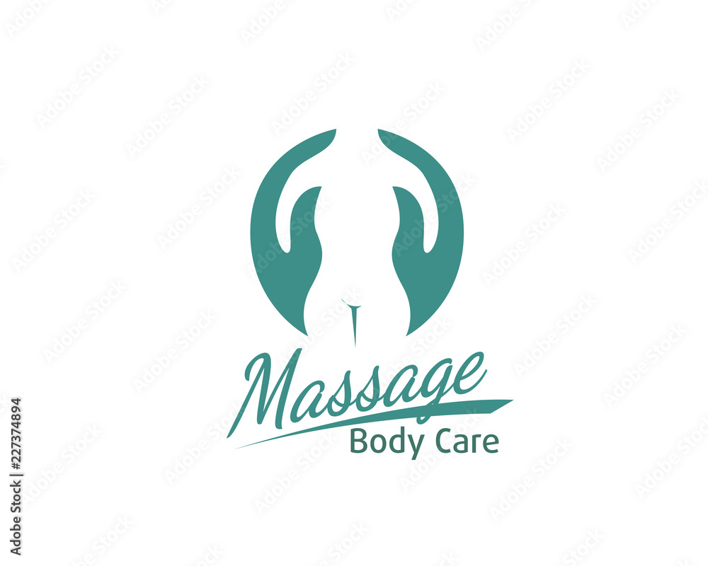 body massage logo design inspiration Stock Vector | Adobe Stock