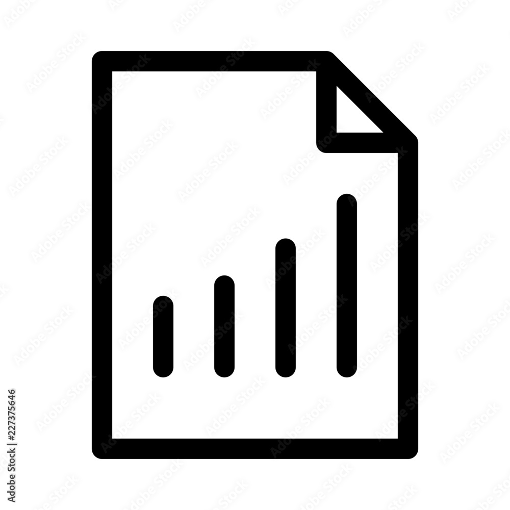 Document File Statistics Datasheet Gui Web vector icon Stock Vector ...