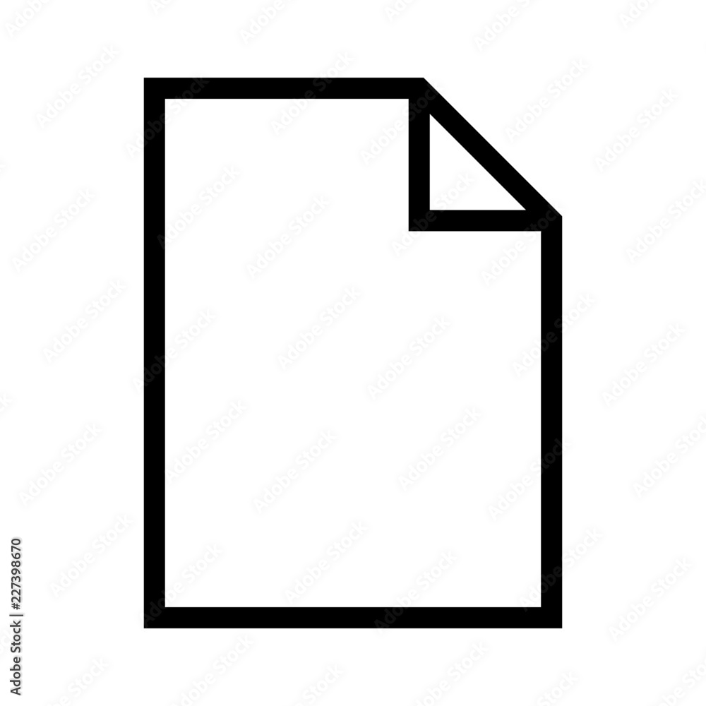 new document office paper word ui vector icon Stock Vector | Adobe Stock