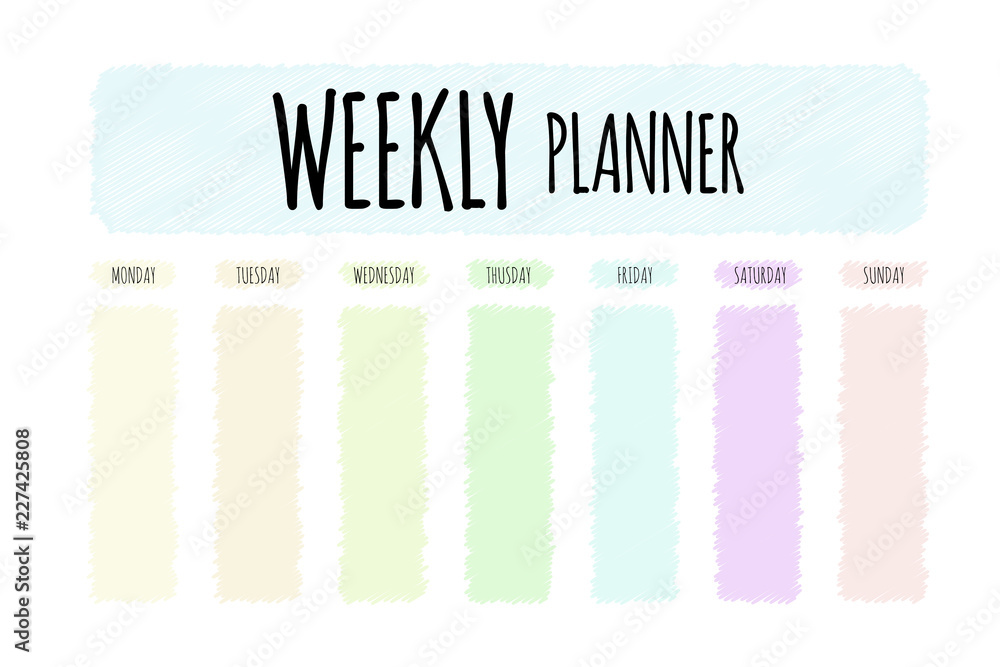 Cute vector planner. Cute page for notes. Notebooks, diary, school ...