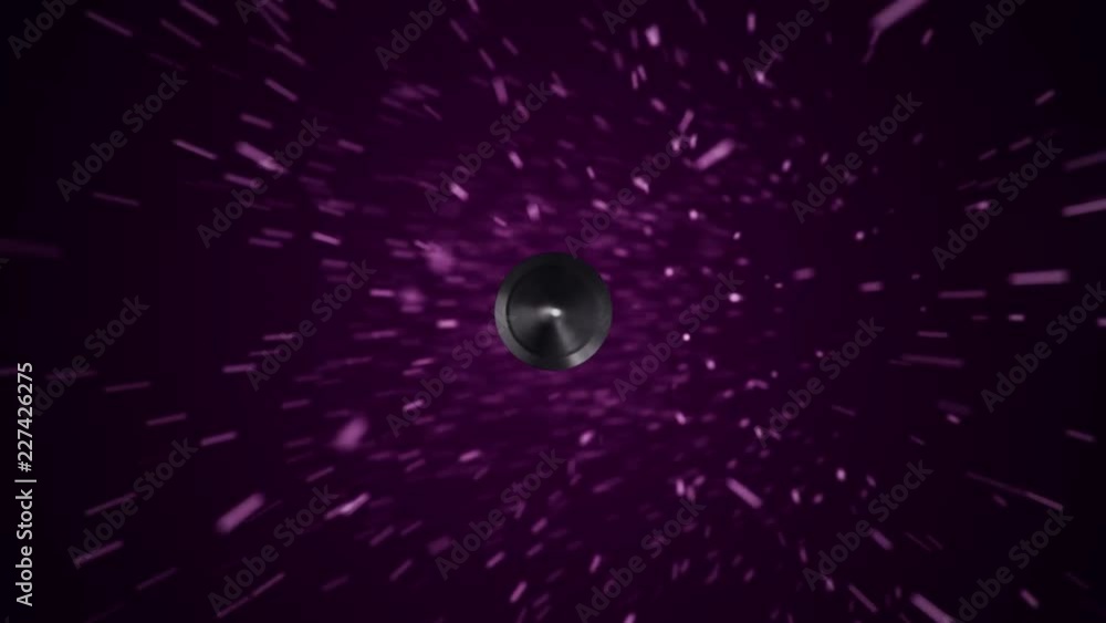 Animation flying of bullet with lines around as symbol of speed ...