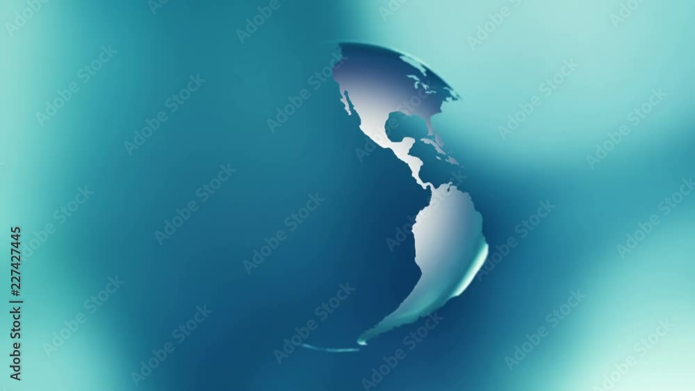 Spinning world globe 4k animation on blurry background Stock 비디오 ...