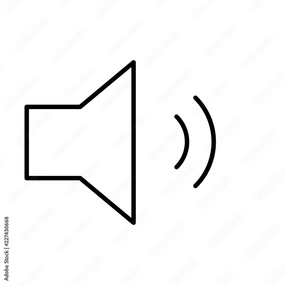 Speaker Volume Mid Computer Interface User Program vector icon Stock ...