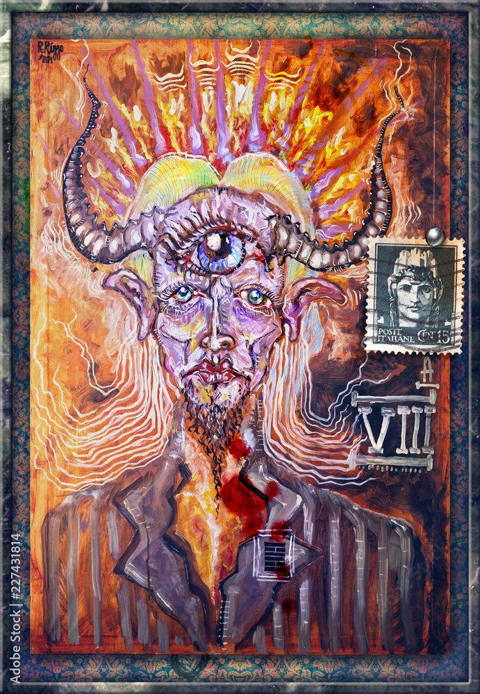 Pan. Dio della mitologia classica greca Stock Illustration | Adobe Stock