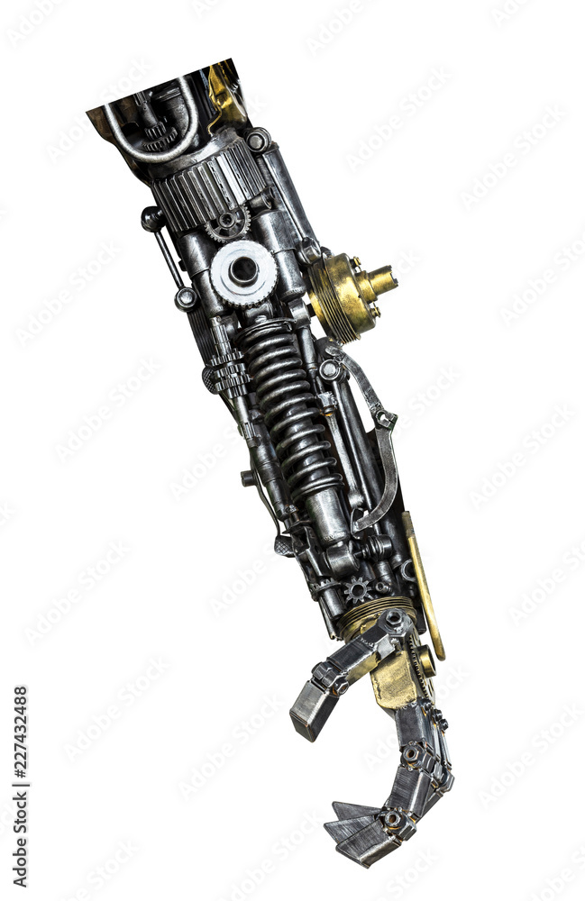 Metallic robot hand Stock Illustration | Adobe Stock