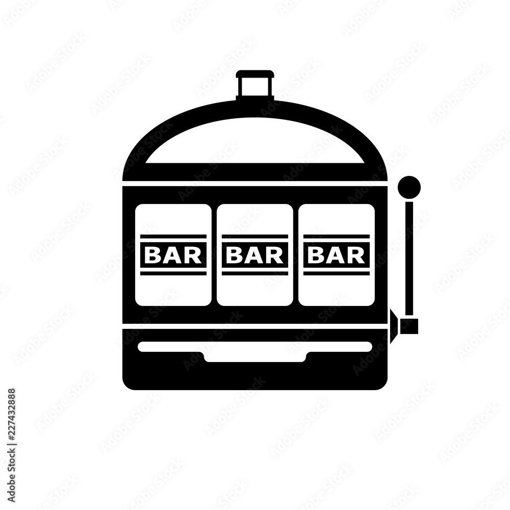 Slot Machine Vector Black And White