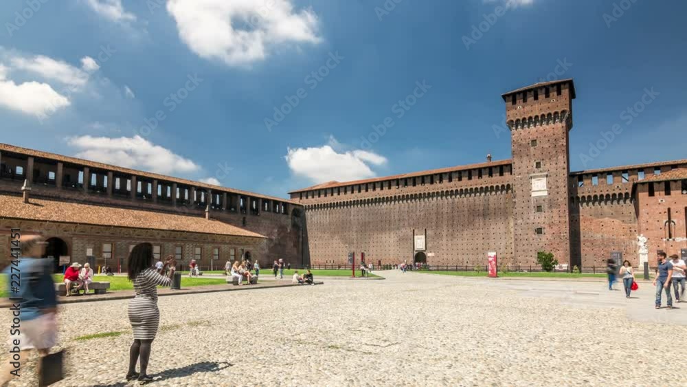 Inside the Sforza castle, one of the most famous landmarks of Milan ...