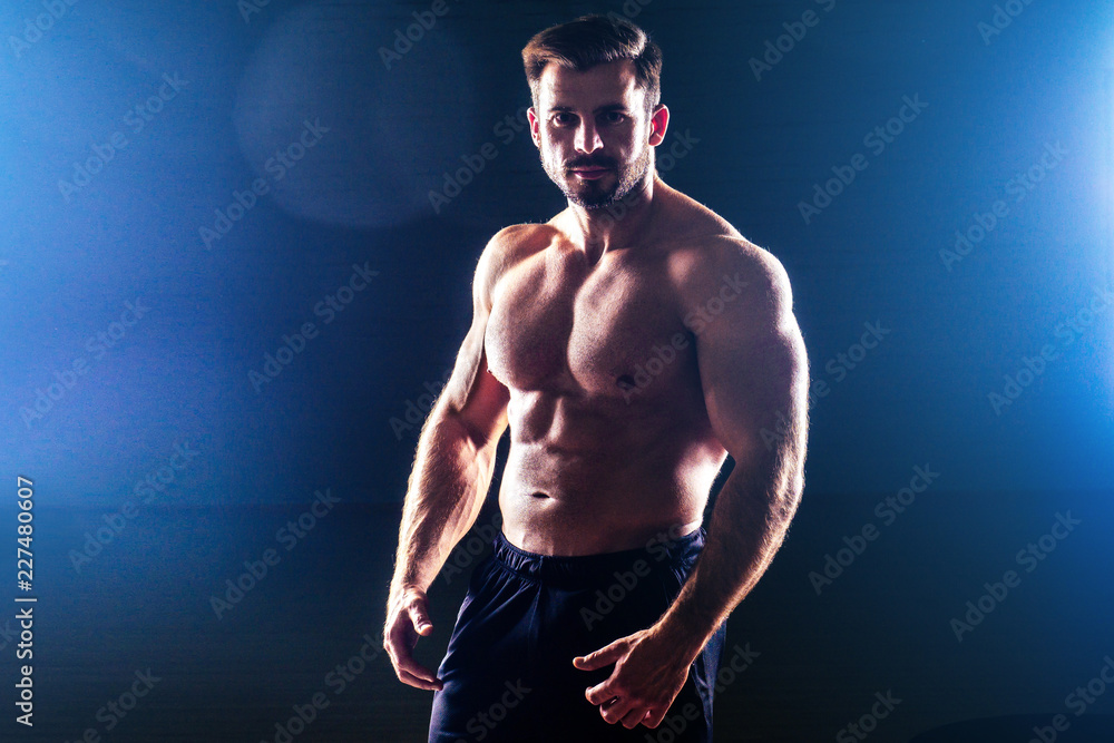 Fotografia do Stock: Muscular fitness man antique statue perfect ...