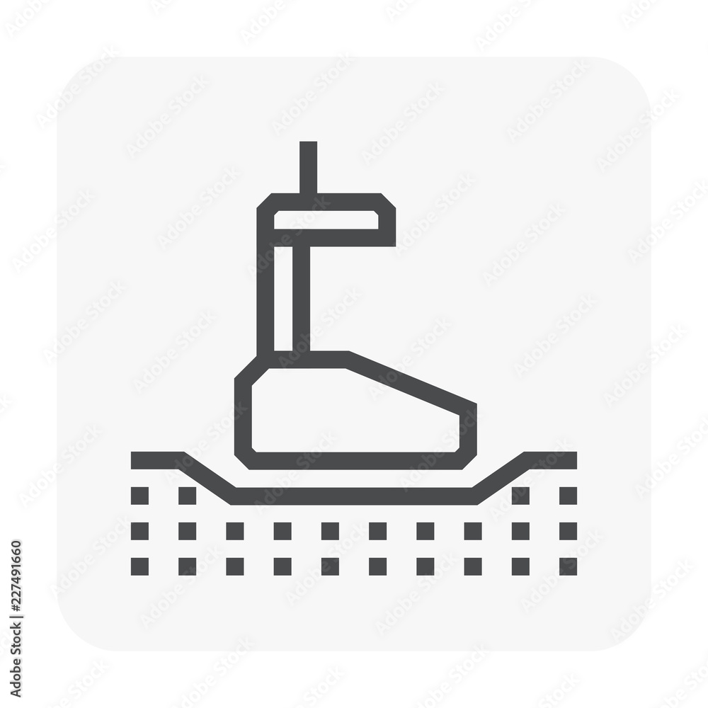 Nuclear density testing vector icon. To control quality, density of ... Nuclear density testing vector icon. To control quality, density of ...