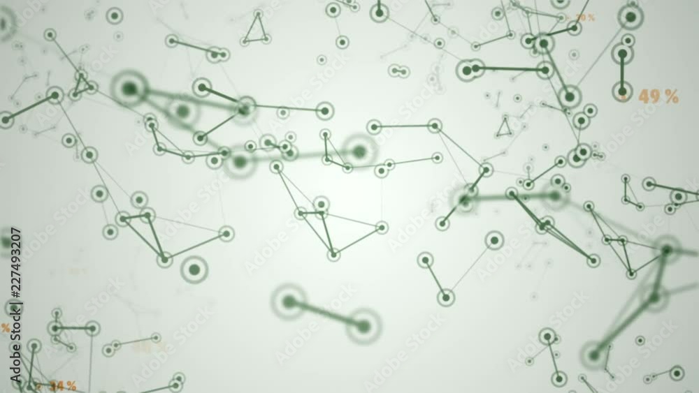 Abstract background with presentation of data and connection paths of ...