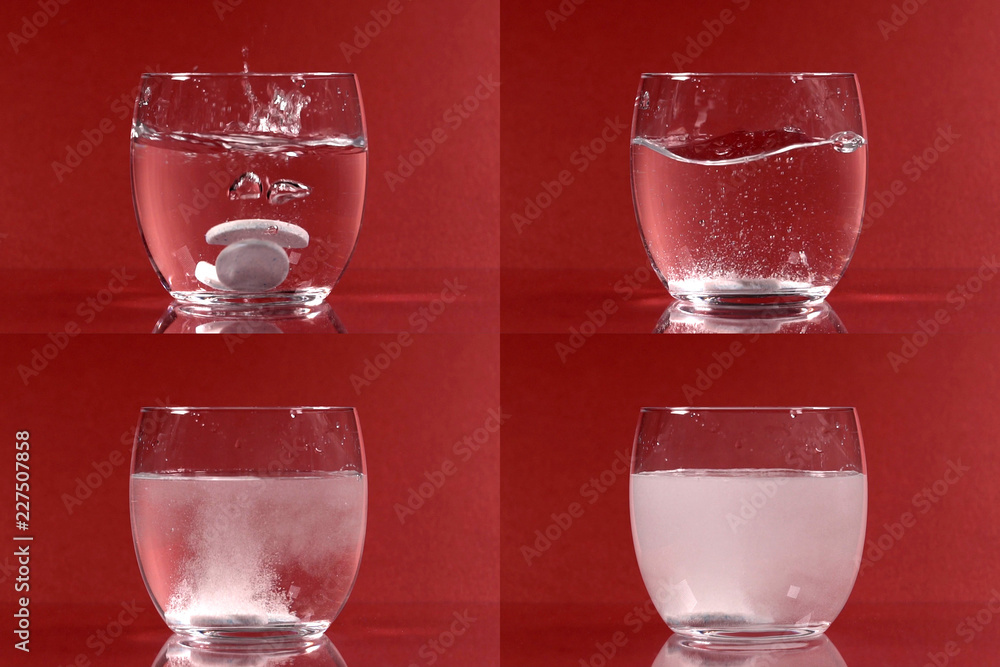 Dissolving effervescent tablets Stock Photo | Adobe Stock