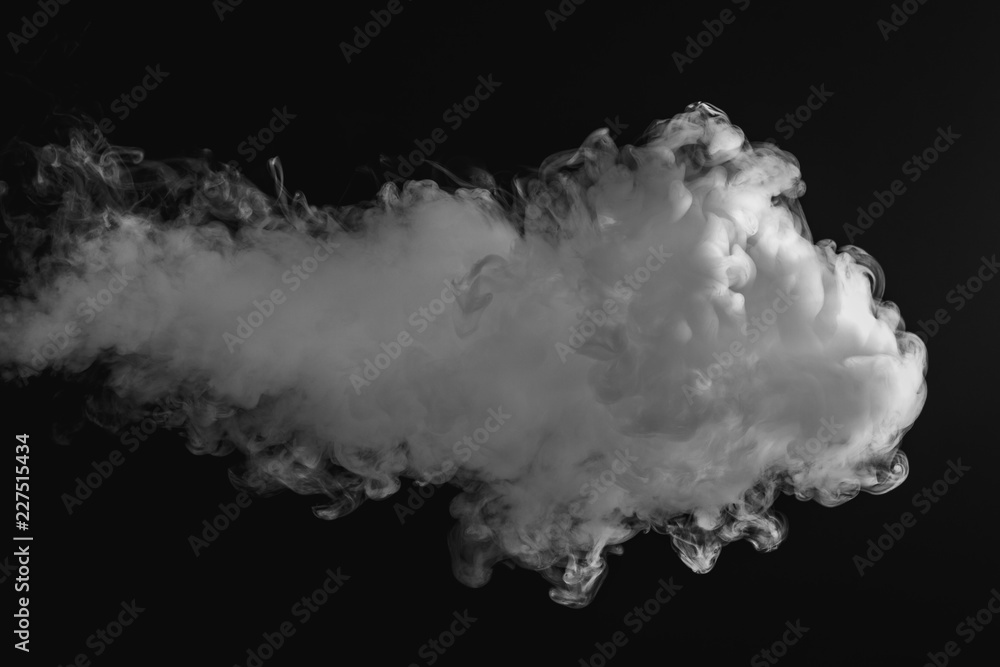 Cloud of vapor. dark black background Stock Photo | Adobe Stock