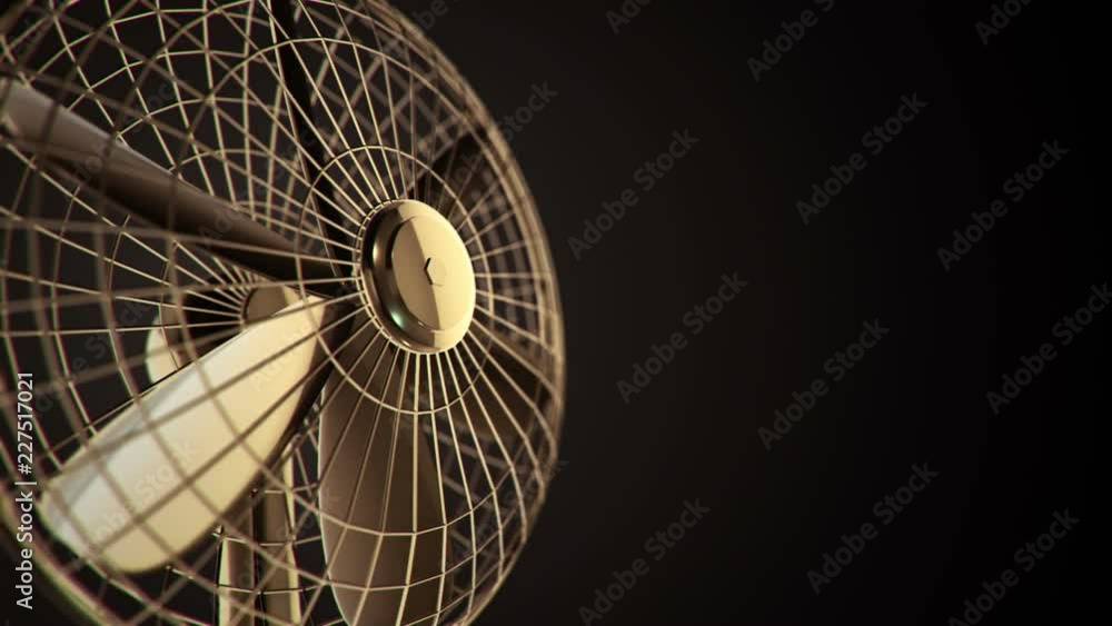 Vidéo Stock Animation of rotating fan with close up view. Backdrop of ...
