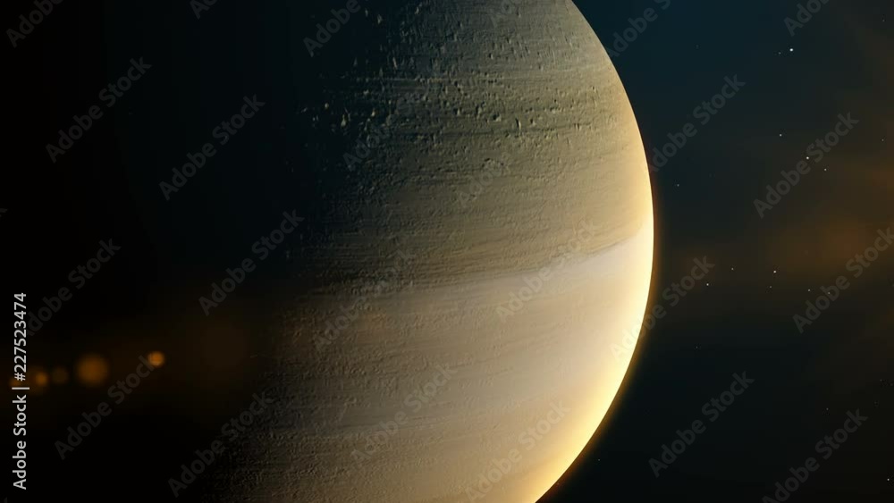 Vidéo Stock planet Saturn in the outer space, Surface of Saturn planet ...