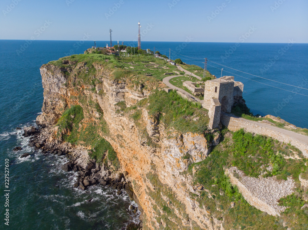 AERIAL view of monumental historical town of Kaliakra Unesco world ...