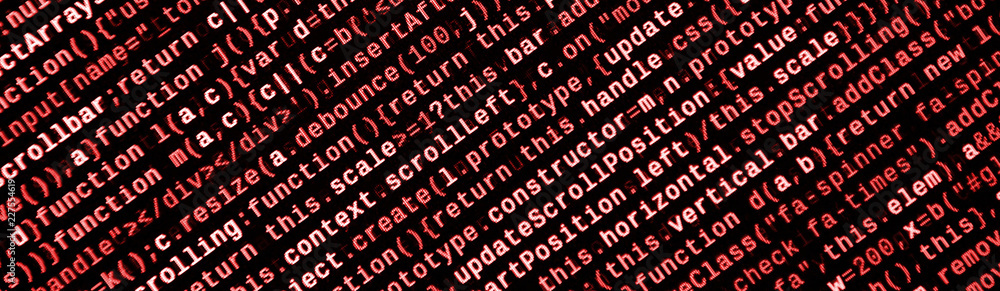 Big data and Internet of things trend. IT specialist workplace. Website ...