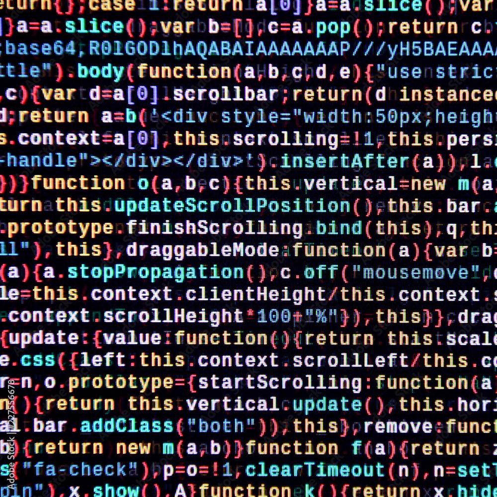 Javascript functions, variables, objects. Monitor closeup of function ...