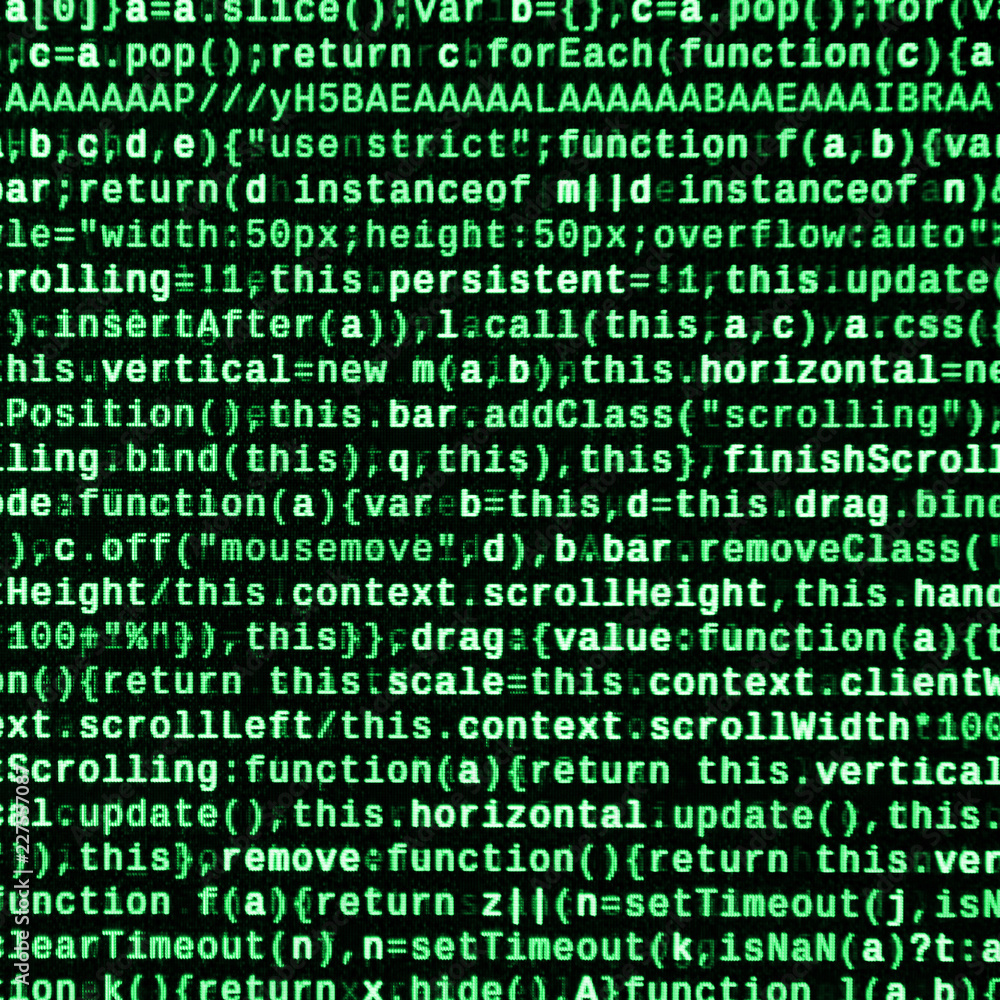 Javascript functions, variables, objects. Monitor closeup of function ...