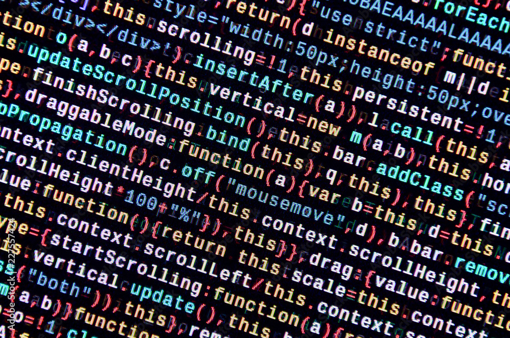 Javascript functions, variables, objects. Monitor closeup of function ...