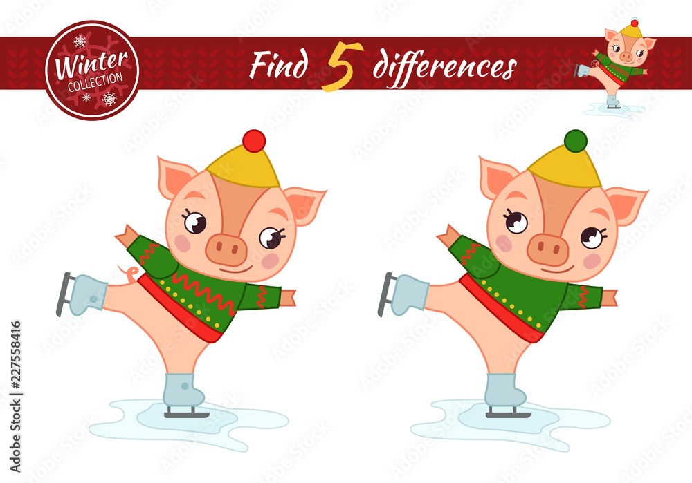 Find differences. Educational game for children. Cartoon vector ...
