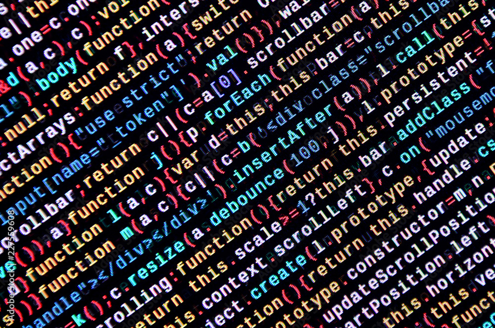 Javascript functions, variables, objects. Monitor closeup of function ...