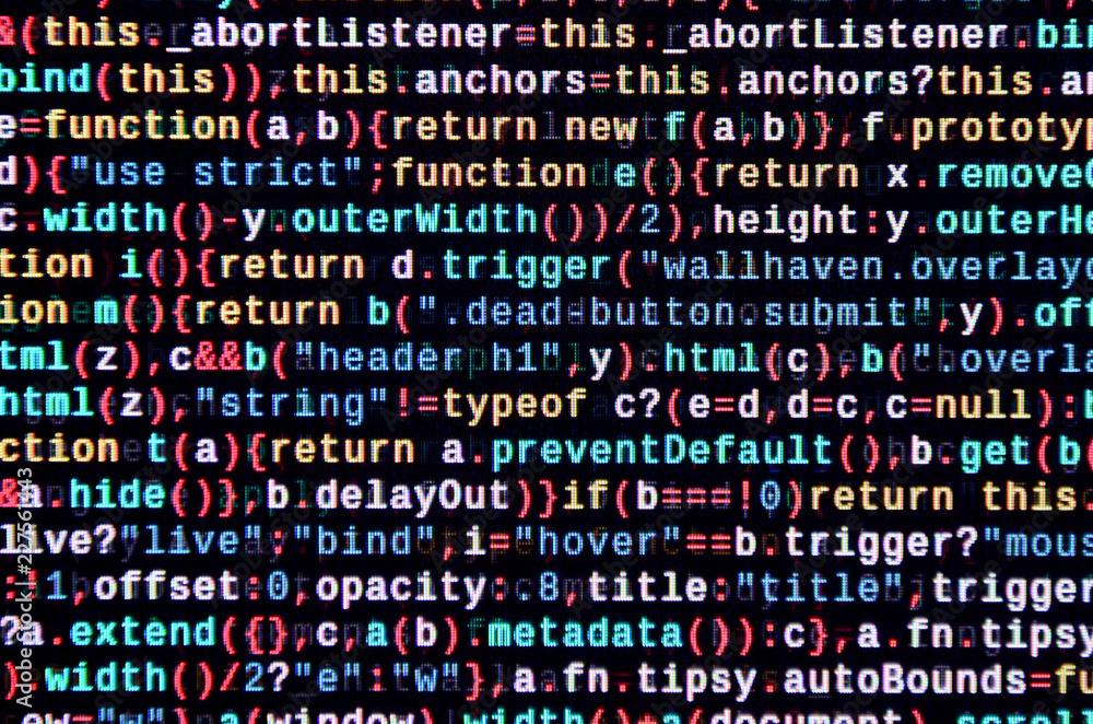 Javascript functions, variables, objects. Monitor closeup of function ...