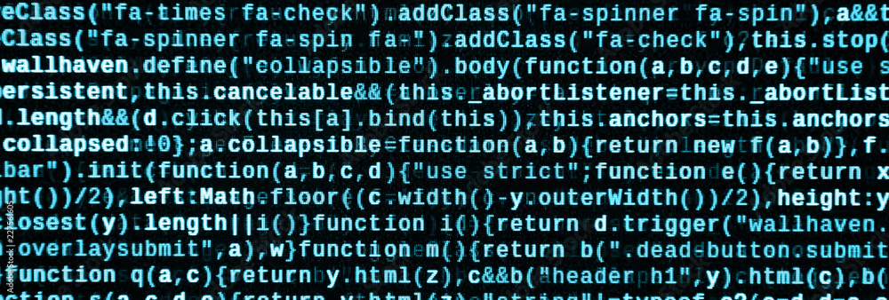 Big data and Internet of things trend. IT specialist workplace. Website ...