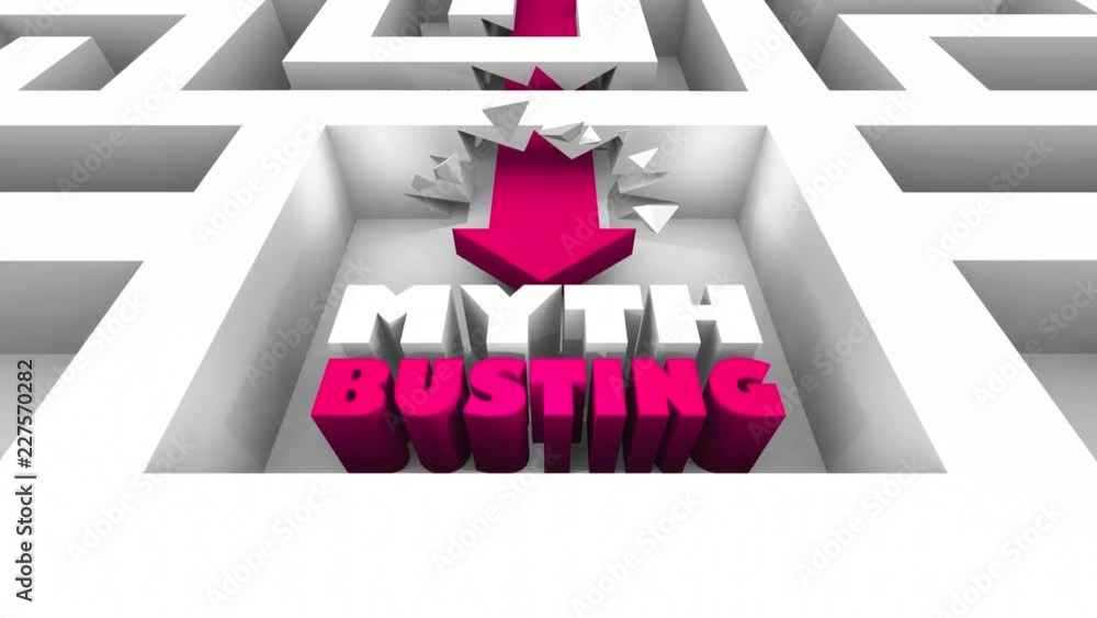 Myth Busters Finding Truth Answers Facts Arrow Maze 3d Animation Stock ...