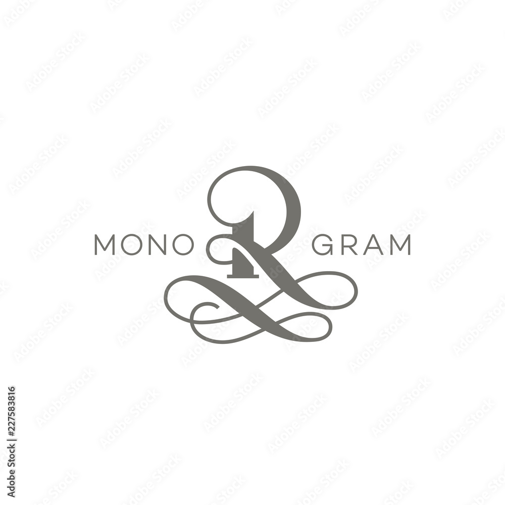 Monogram R Stock Vector | Adobe Stock