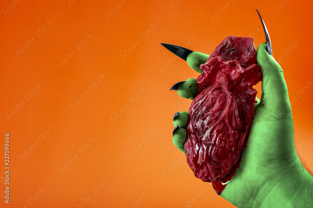 Halloween, nightmare creature and evil monster horror story concept ...