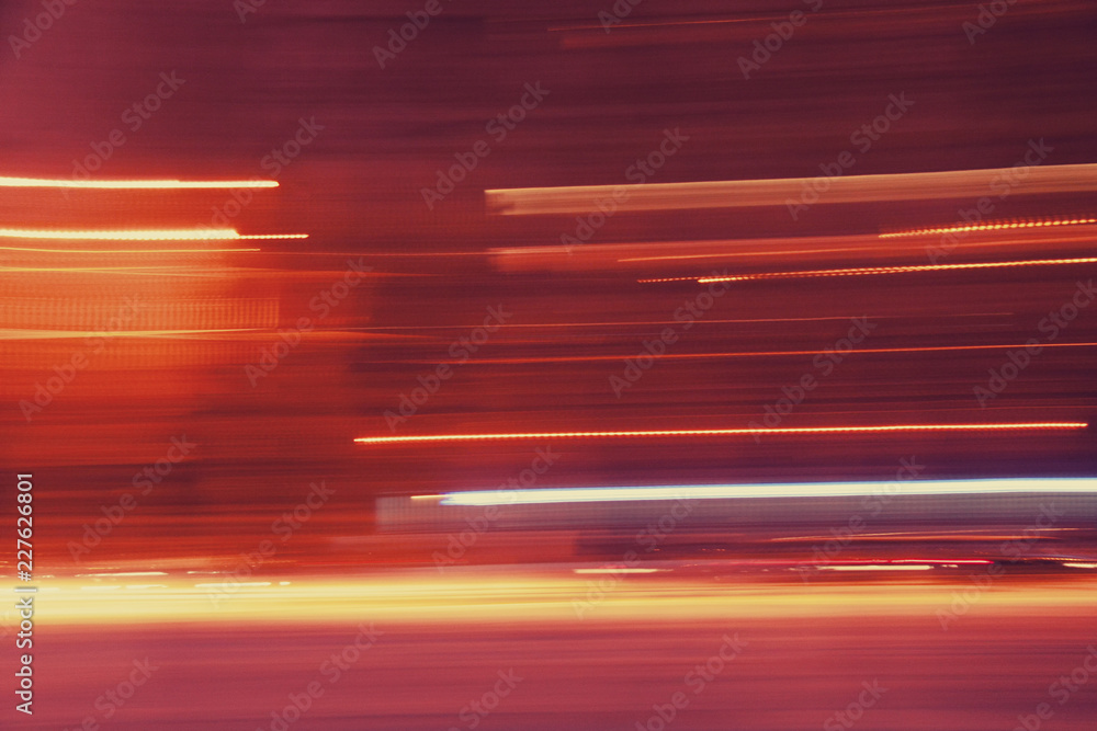 Lines of abstract red lights of cars, background in long exposure Stock ...