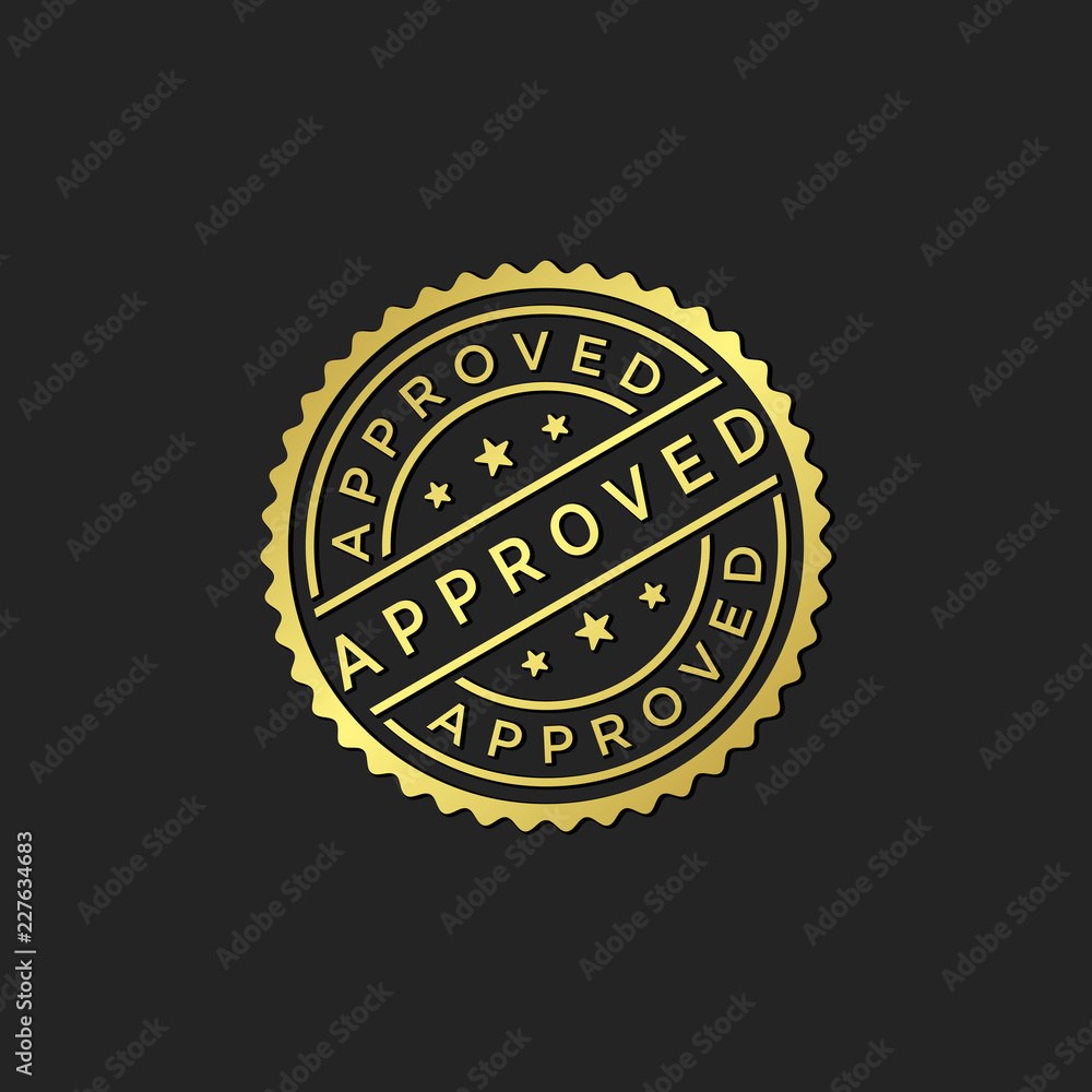 Approved stamp vector template Stock Vector | Adobe Stock