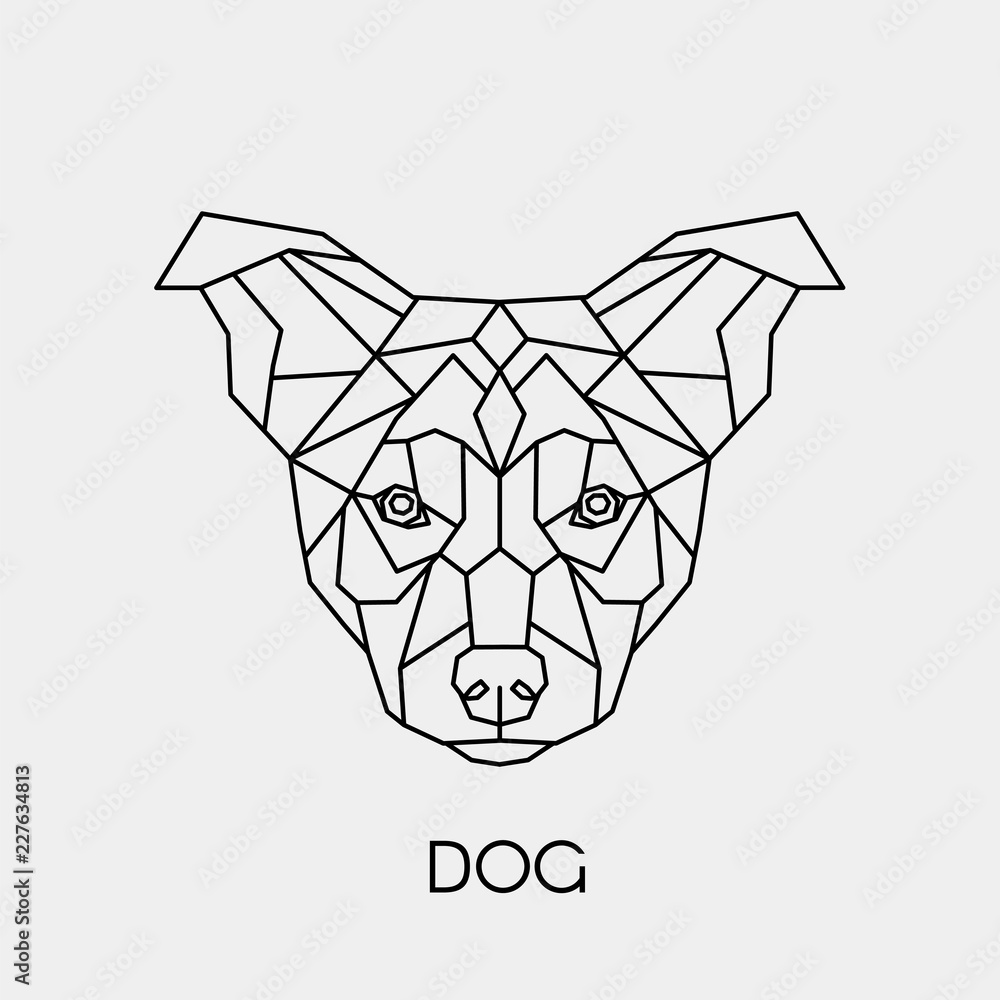Geometric Dog Face