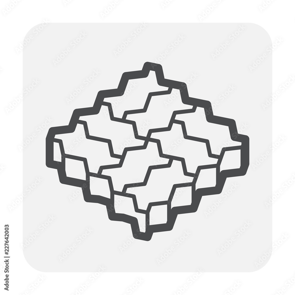 Stockvector Interlocking concrete paver icon. For construction and lay ...