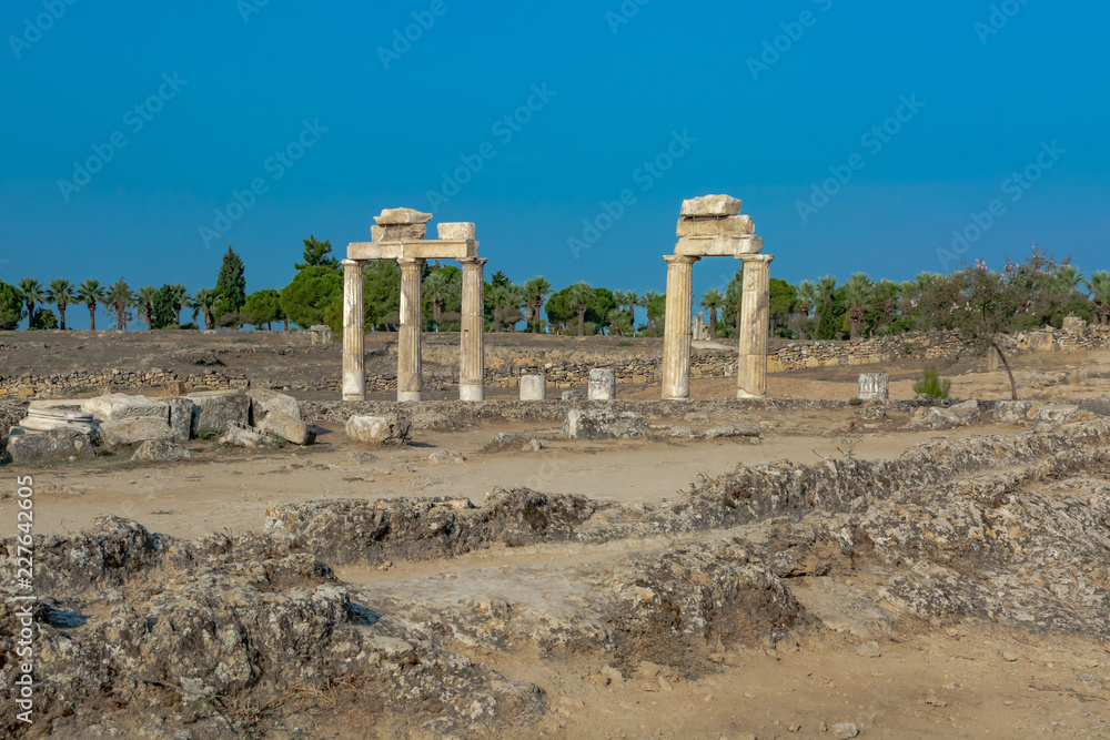 Historical park of ancient architecture. Remains of preserved ancient ...