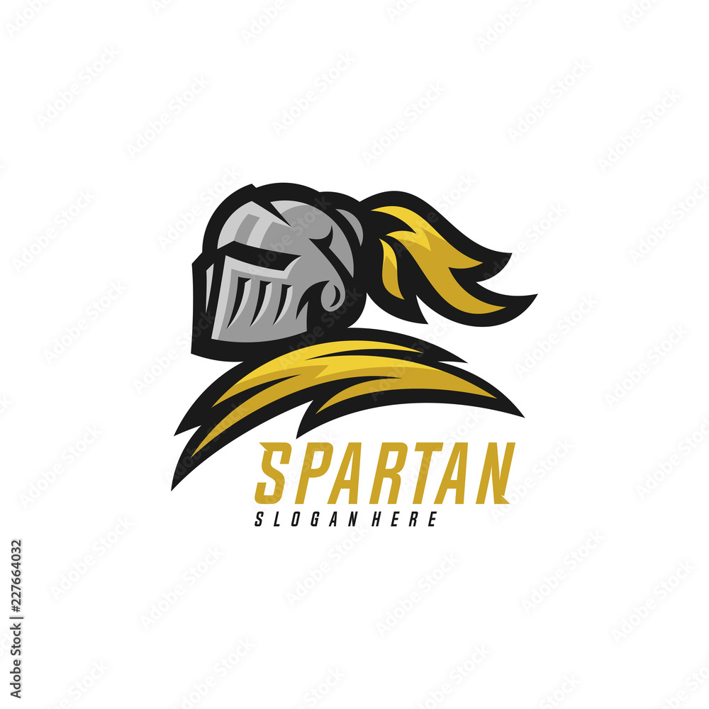 Spartan warrior logo design vector illustration. Warriors sport team ...