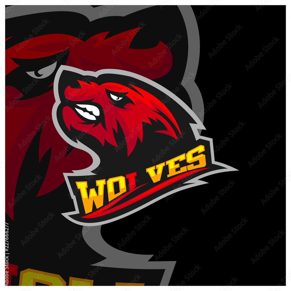Modern professional Wolf logo for a sport team. Wolf logo vector ...