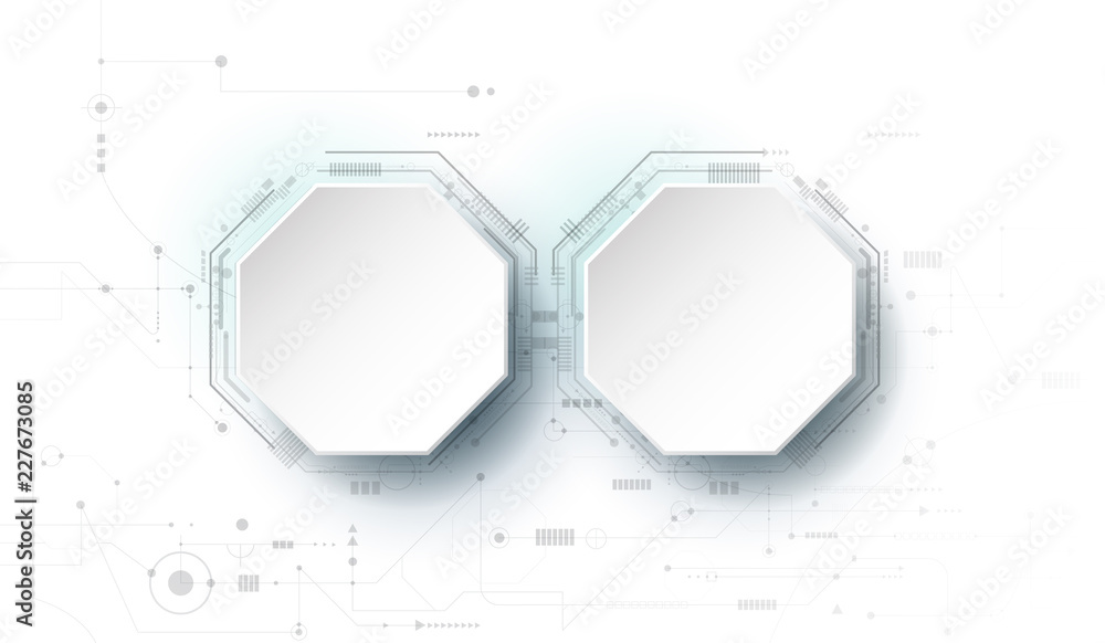 Vector design 3d paper circle with circuit board. Illustration Abstract ...