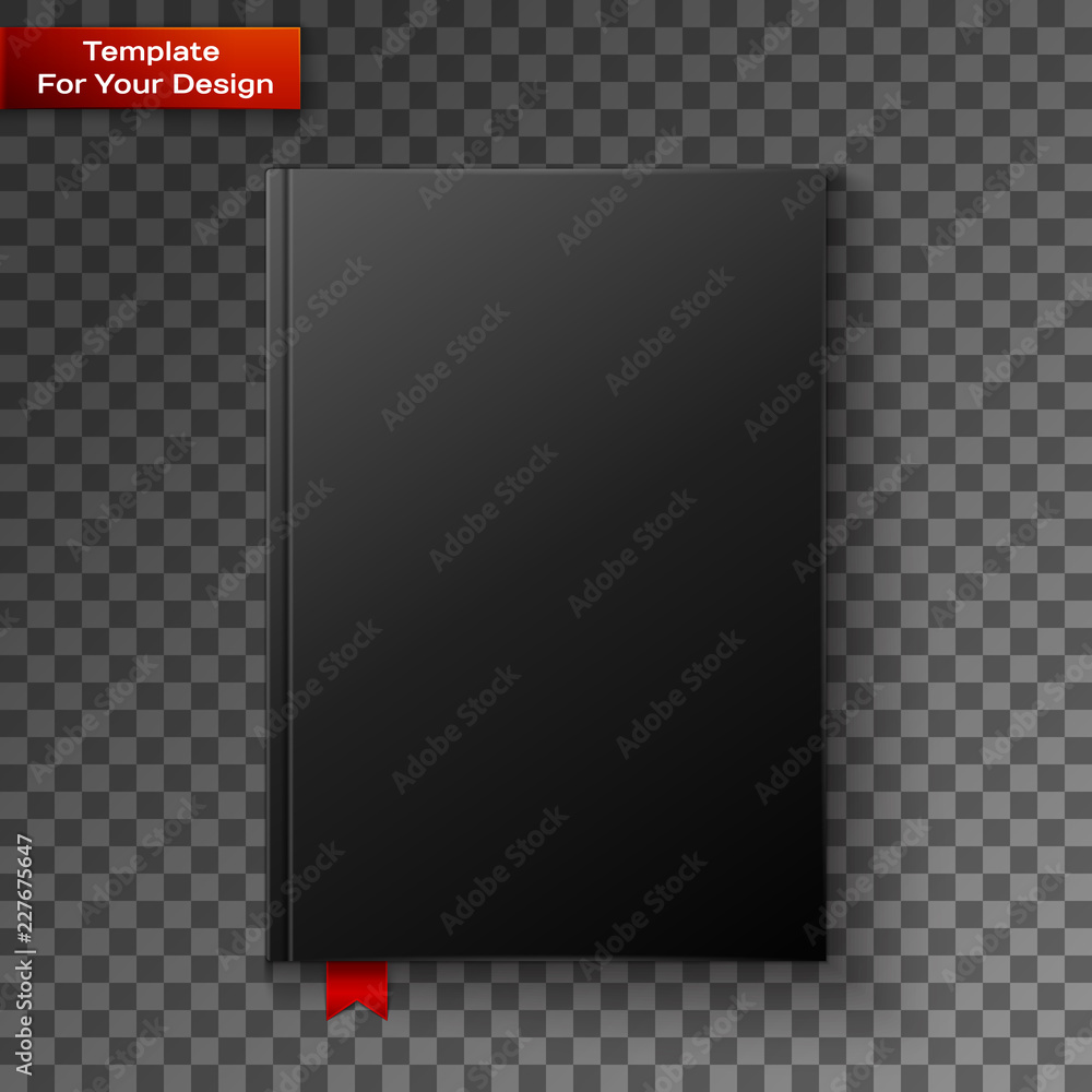 Blank book cover on transparent background Stock Vector | Adobe Stock