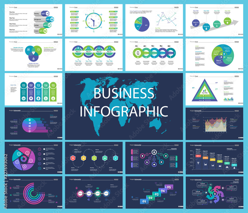 Business inforgraphic design set for management concept. Can be used ...