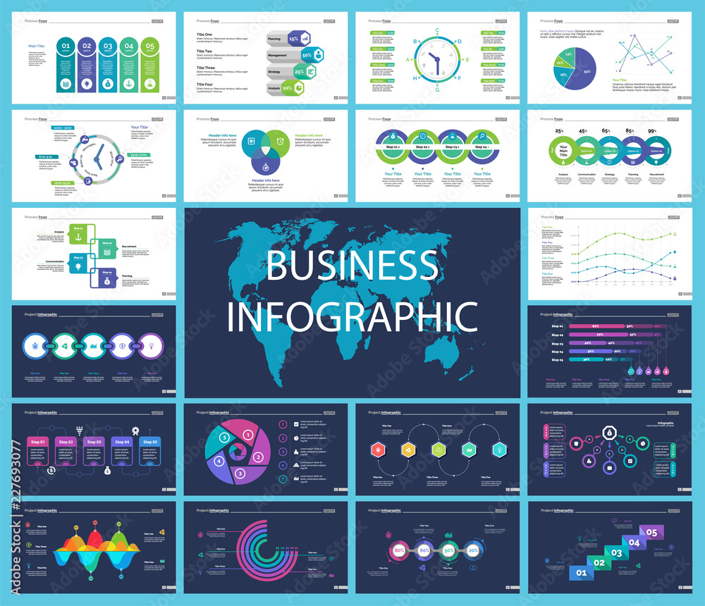 Business inforgraphic design set for management concept. Can be used ...
