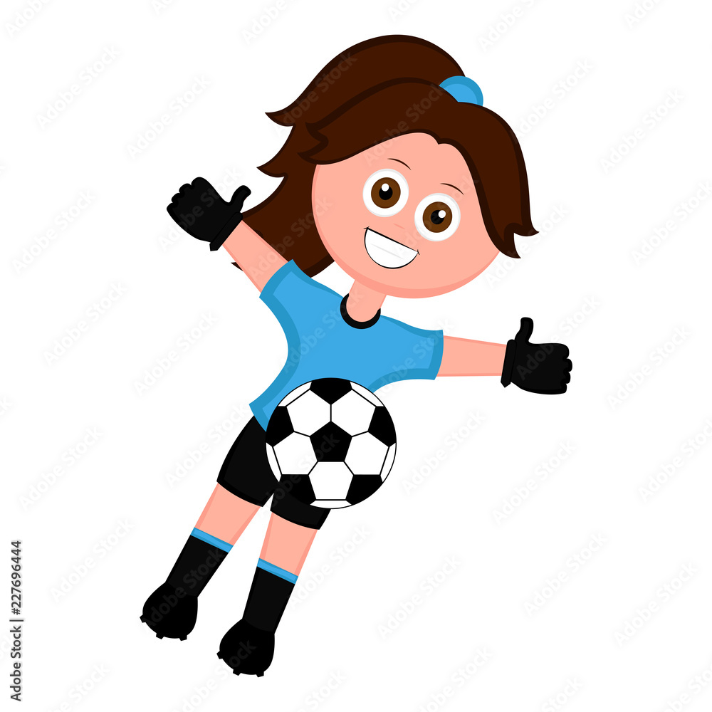 Soccer Goalie Cartoon Female