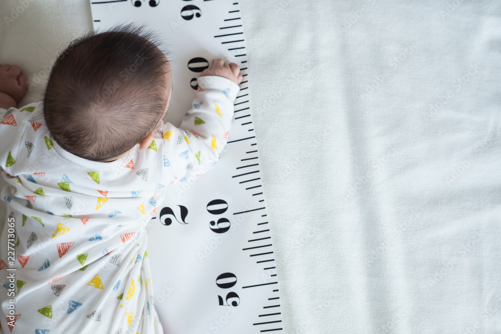 Baby Body and measuring tape: concept of baby growth, height ...