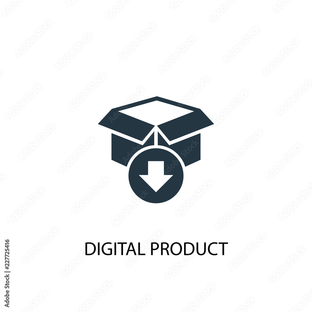 digital product icon. Simple element illustration. digital product ...
